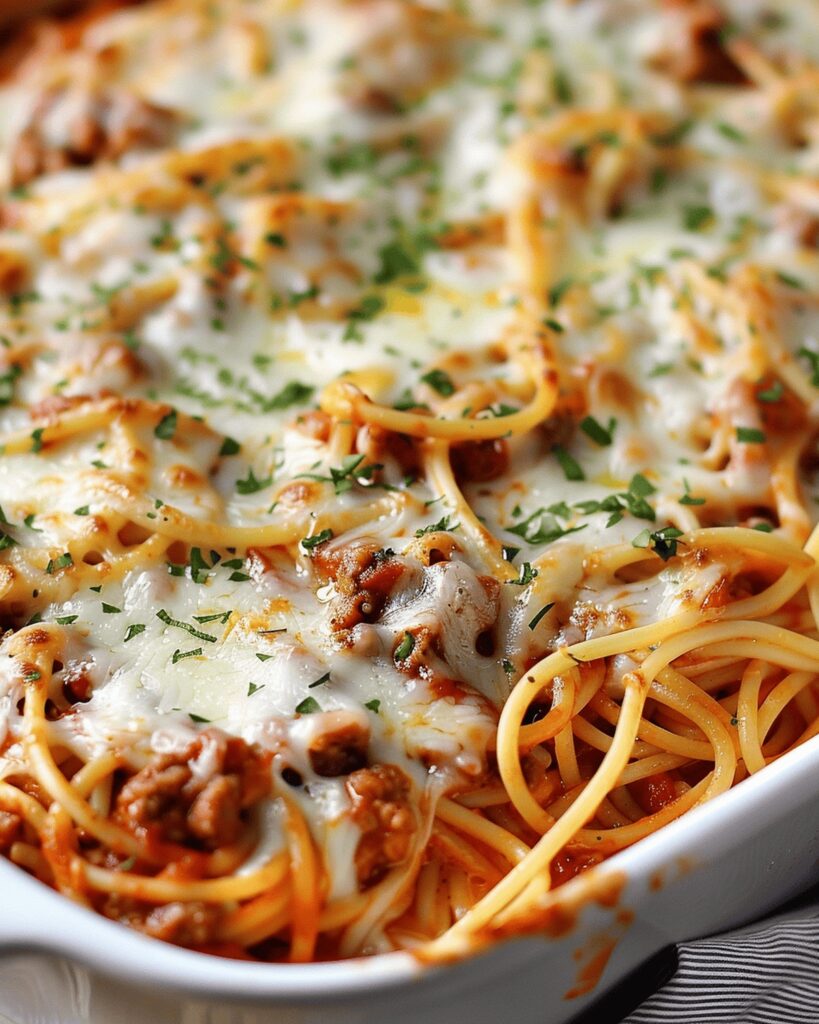 Easy Baked Cream Cheese Spaghetti Delight Recipe For Dinner Joy ...