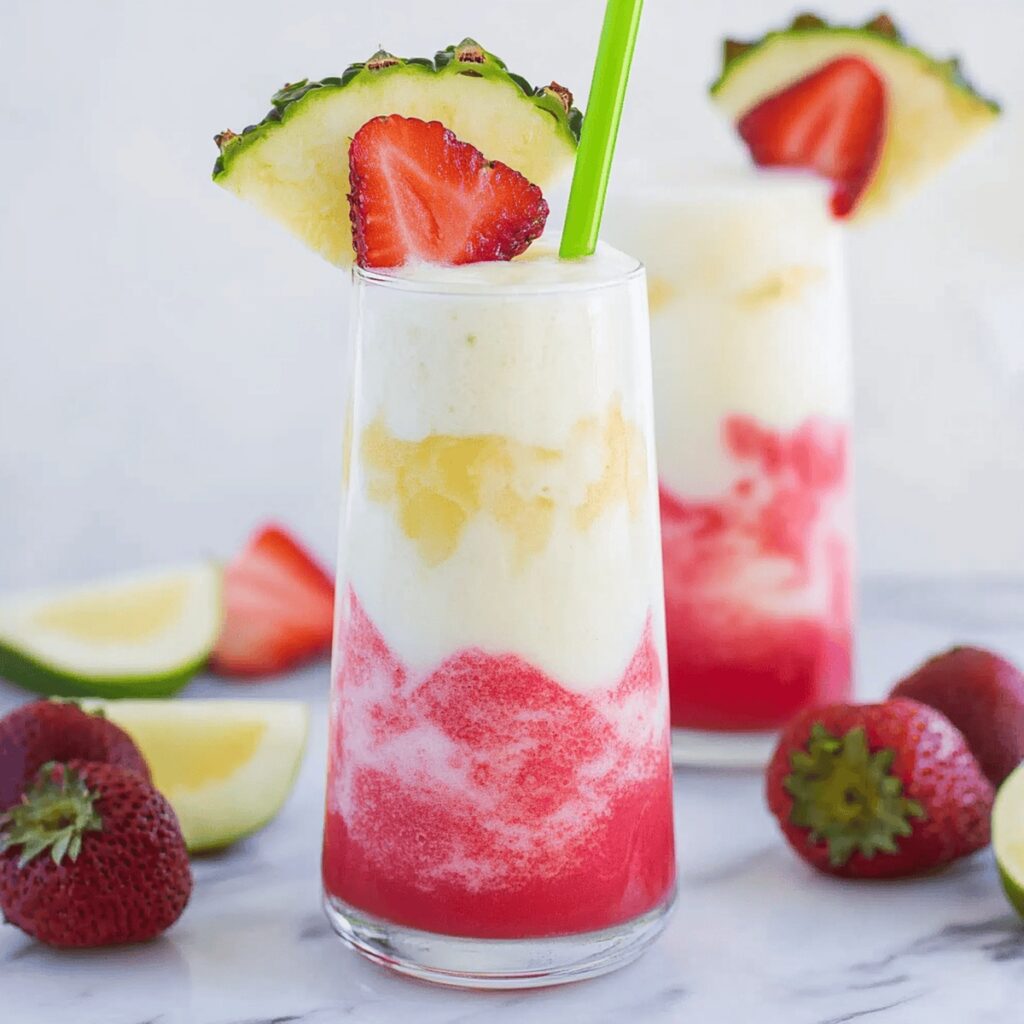 The Splashy Miami Vice Mocktail Recipe for Sunny Days - Online Food Blog