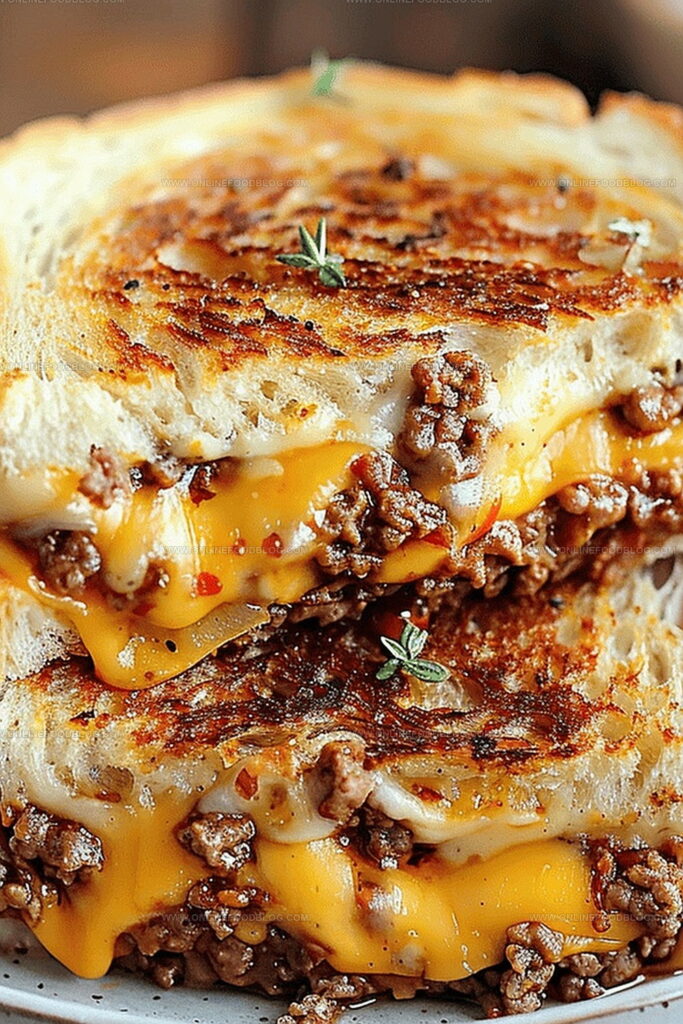 Quick Comfort: The Ultimate Ground Beef Grilled Cheese Sandwich Recipe ...