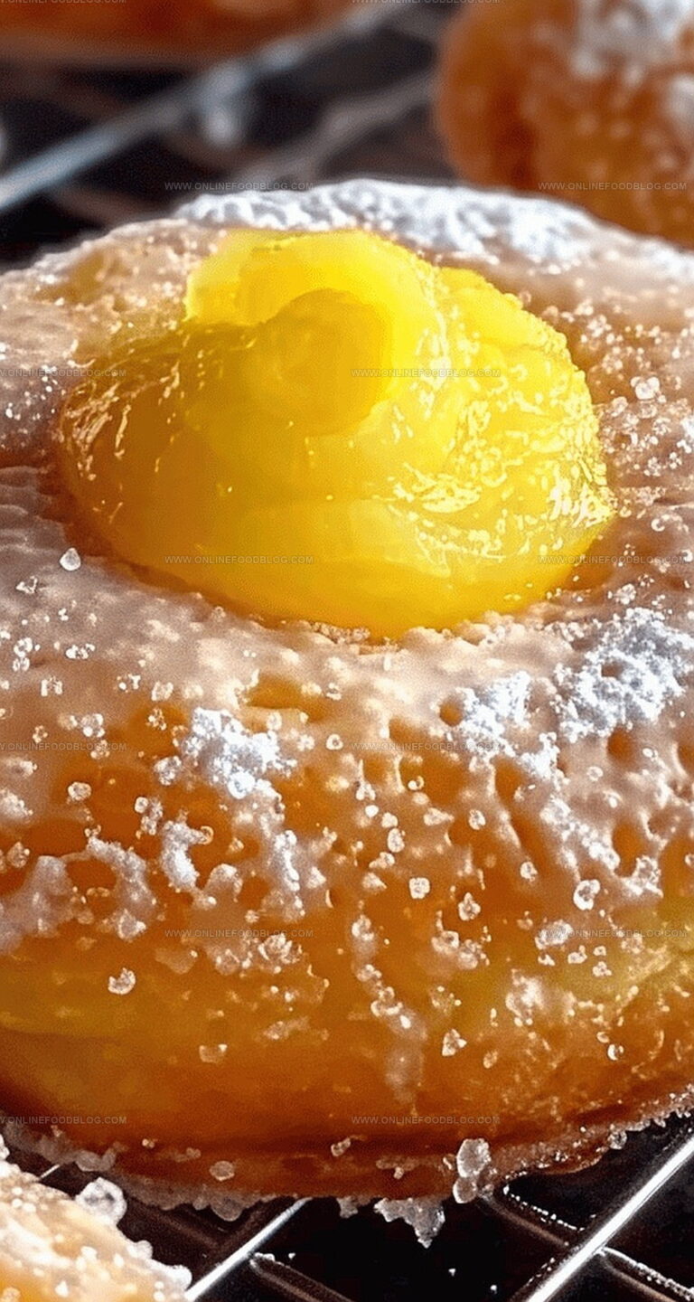 Zesty Lemon Curd Donuts Recipe: Sweet Sunshine Treats - Online Food Blog