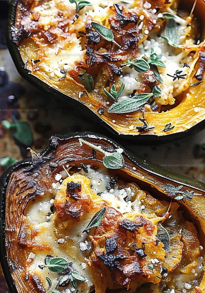 Golden Herb-Cheese Stuffed Acorn Squash Recipe for Fall Magic - Online ...