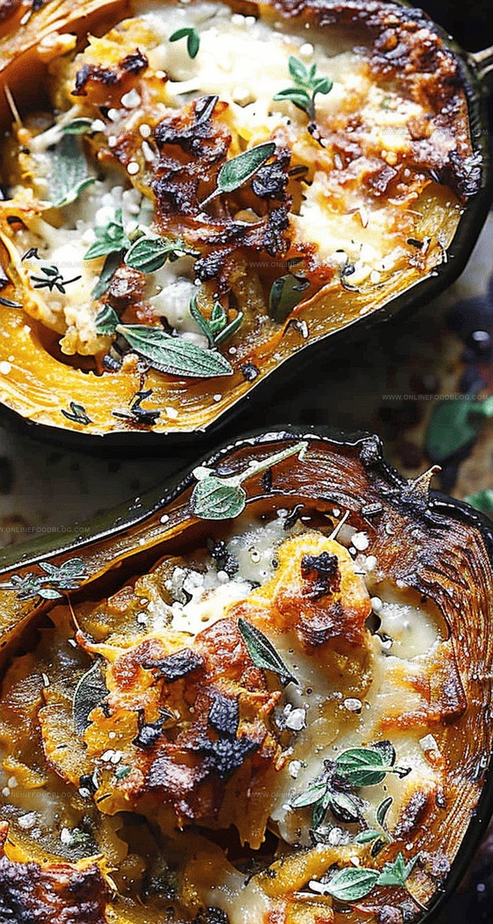 Golden Herb-Cheese Stuffed Acorn Squash Recipe for Fall Magic - Online ...