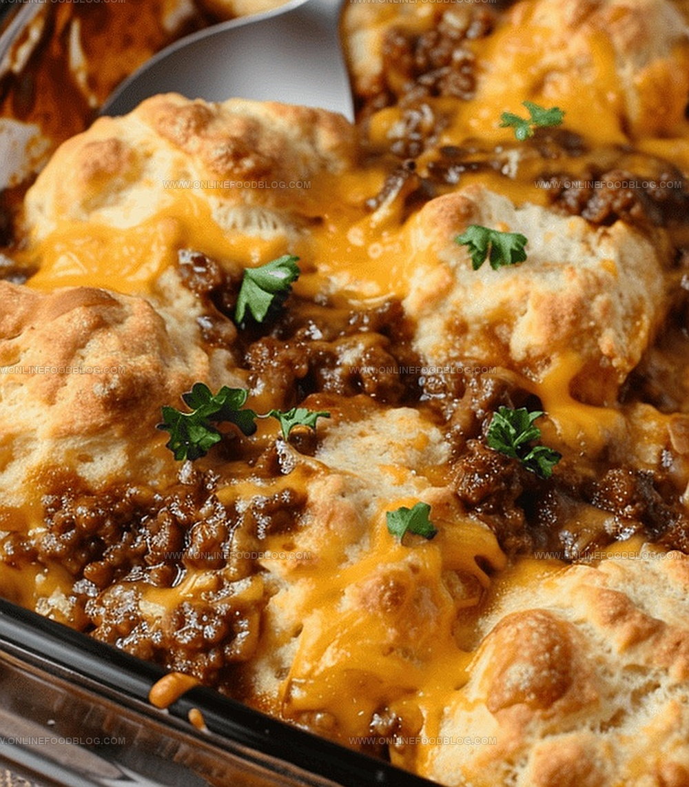 Cozy Cheesy Beef & Biscuit Casserole Recipe: Family Favorite - Online ...